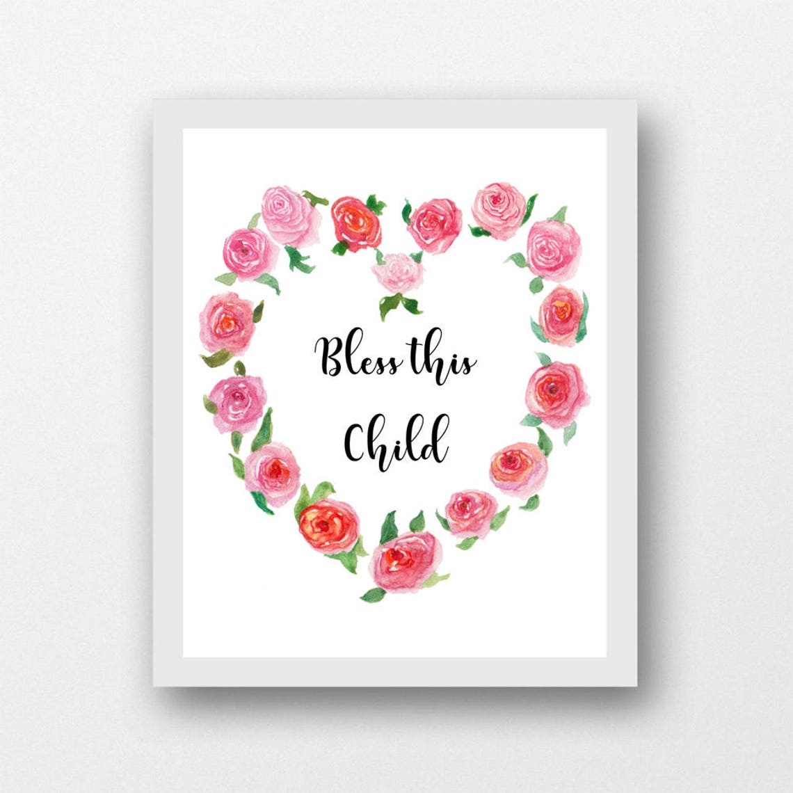 Christian Nursery Wall Art Bless This Child Printable New - Etsy