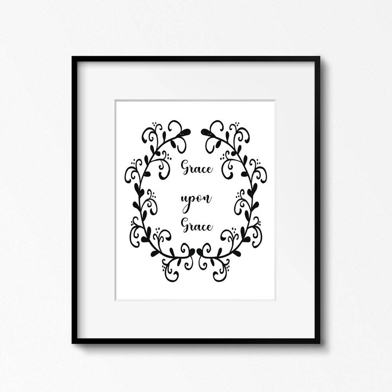 Grace Upon Grace Scripture Printable Printable Wisdom Wall - Etsy