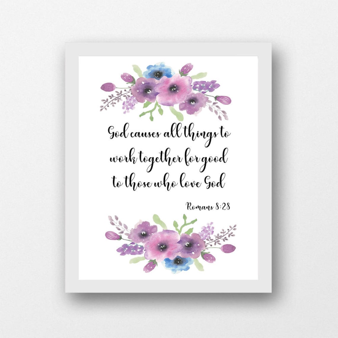 Romans 8:28, Romans Bible Quotes, Scripture Verse Art, Christian Art ...