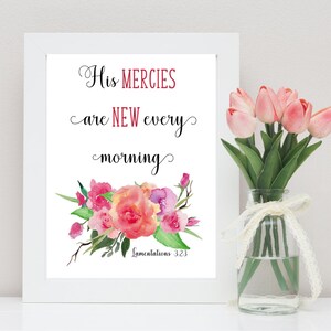 Lamentations 3:23, His Mercies Are New Every Morning, Christian ...