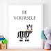 Be Yourself Digital Download Zebra Nursery Art, Zebra Print, Baby ...