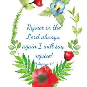 Rejoice in the Lord Always, Philippians 4:4, Digital Scriptures, Bible ...