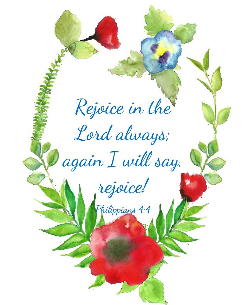 Rejoice in the Lord Always, Philippians 4:4, Digital Scriptures, Bible ...