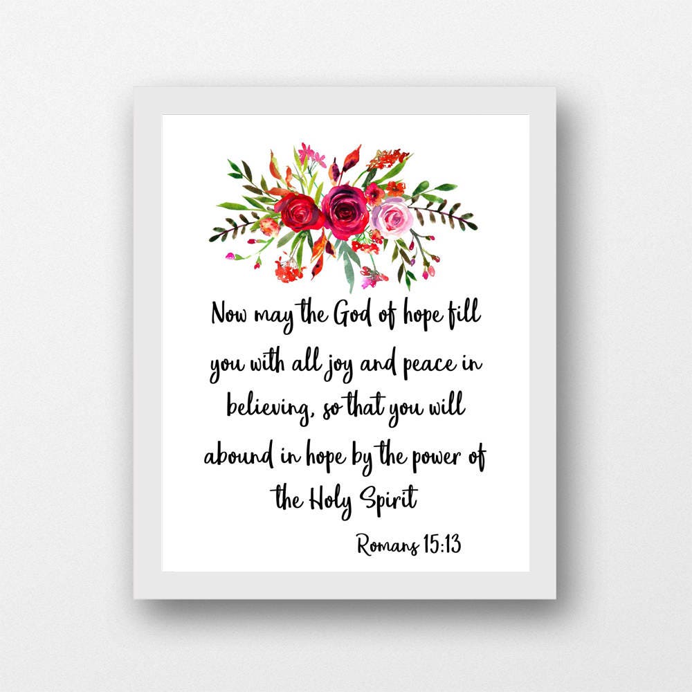 Romans 15 13, God of Hope Fill You With All Joy and Peace, Download ...