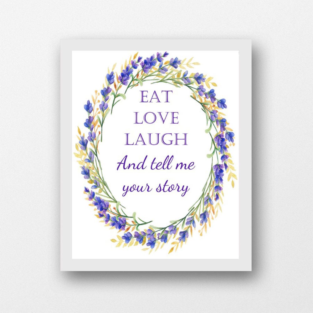 Eat Love Laugh, Wall Art for Cooks Digital Download Print, Kitchen Art ...