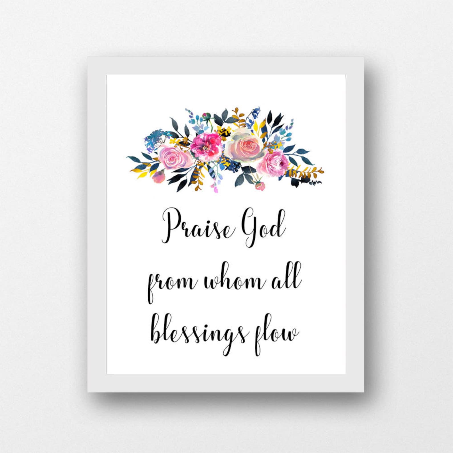 Praise God From Whom All Blessings Flow, Doxology Hymn Printable ...