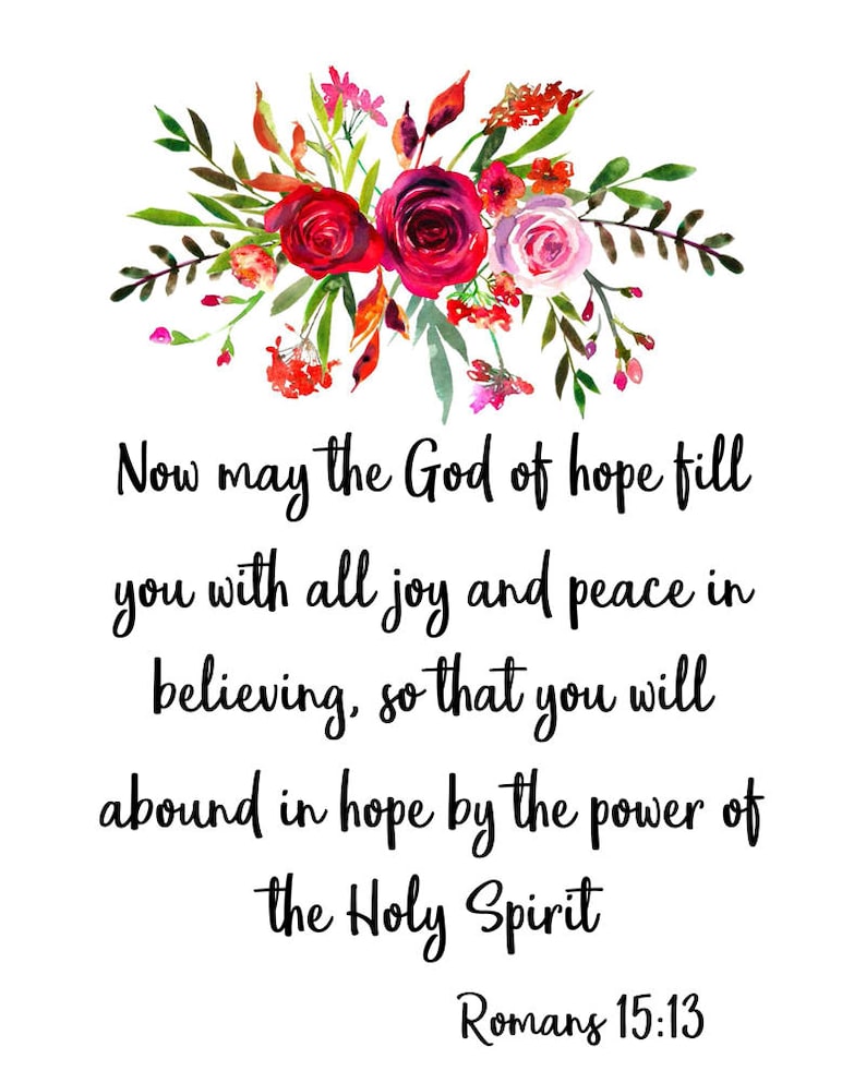 Romans 15 13, God of Hope Fill You With All Joy and Peace, Download ...