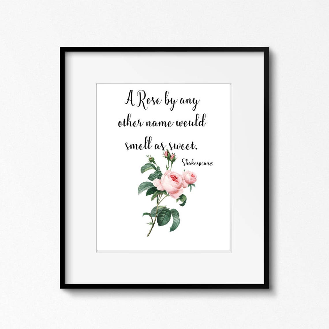 A Rose by Any Other Name Would Smell as Sweet, Shakespeare Quote ...