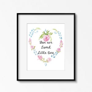 You Are Loved Little One, Nursery Wall Art Ideas, Kids Room Printable ...