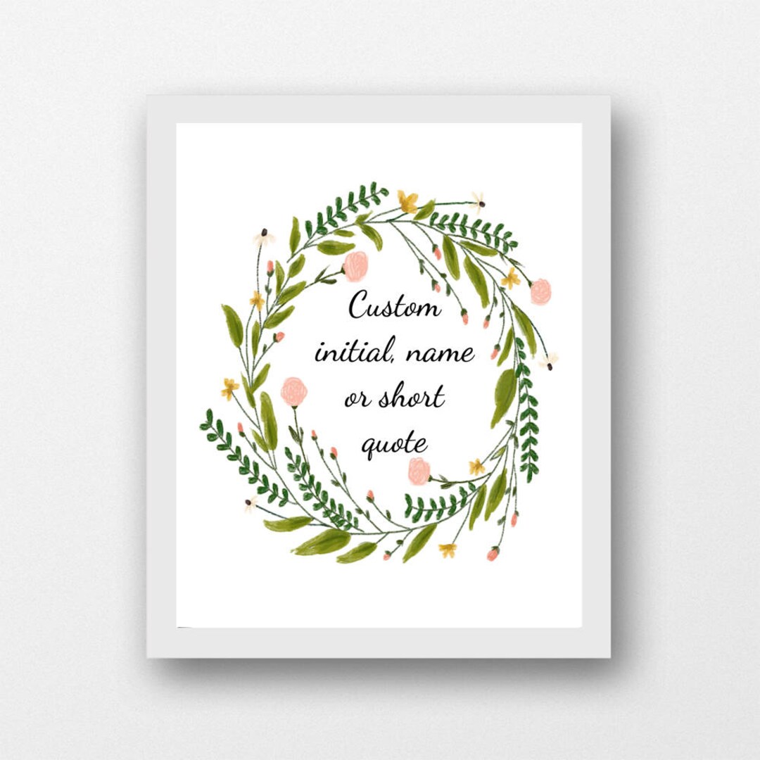 Customized Name Print, Instant Download Printable Art, Custom Quote ...