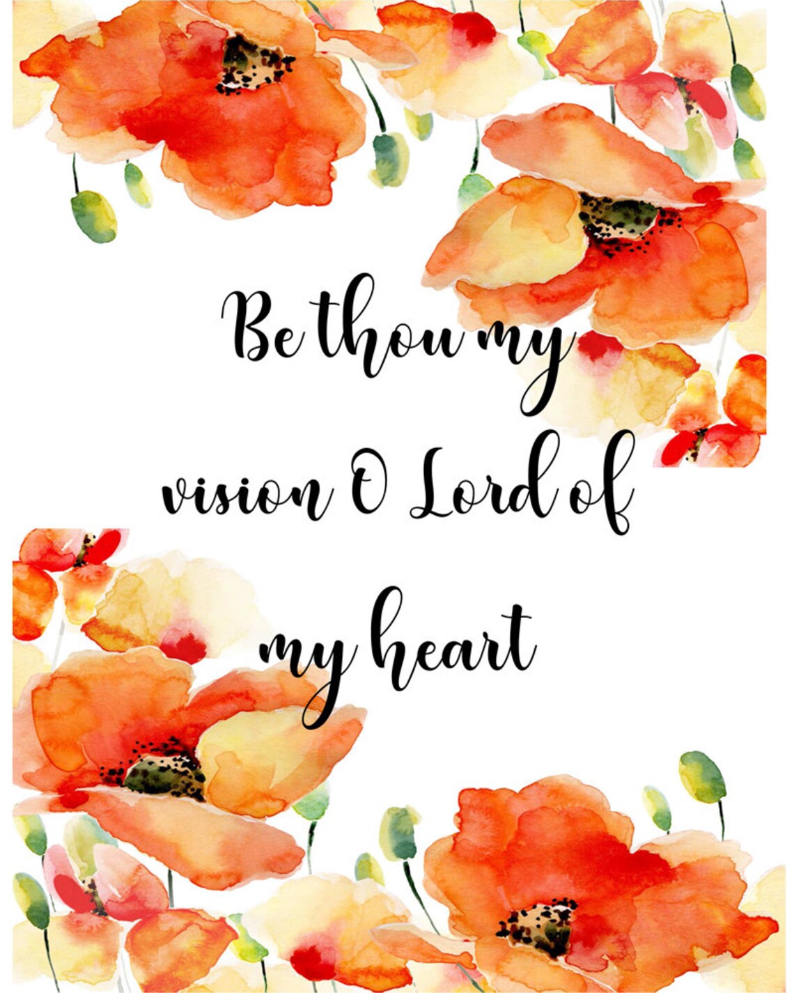 Be Thou My Vision Instant Download Quote, Hymnal Art Print, Printable ...