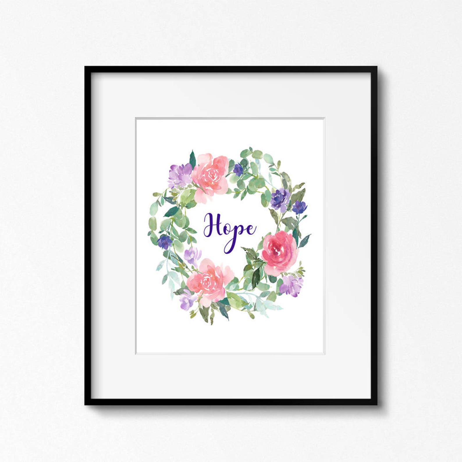 Hope Word Art, Instant Download Printable Art, Hope Art, Inspirational ...