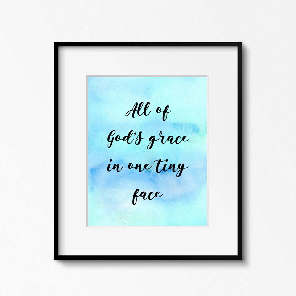 All of God's Grace in One Tiny Face Printable Christian - Etsy