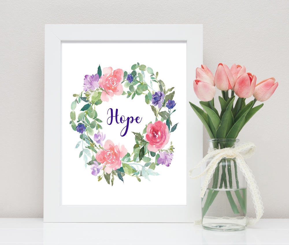 Hope Word Art, Instant Download Printable Art, Hope Art, Inspirational ...