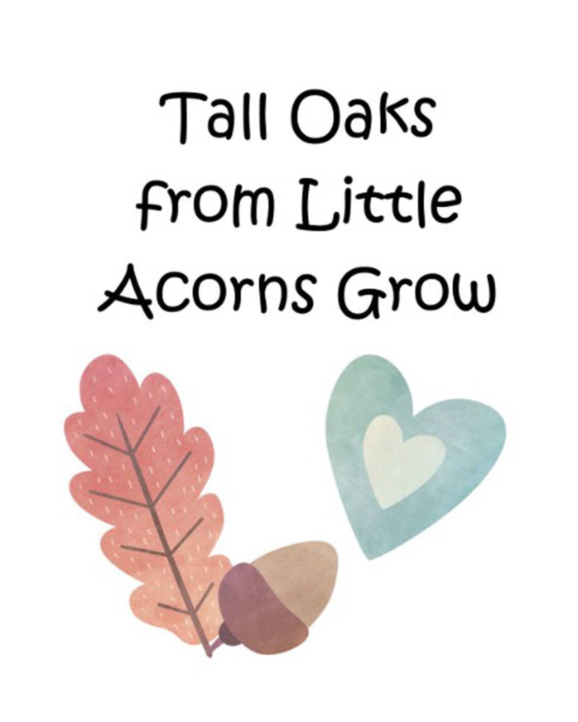 Tall Oaks From Little Acorns Grow, Instant Download Toddler Boy Bedroom ...
