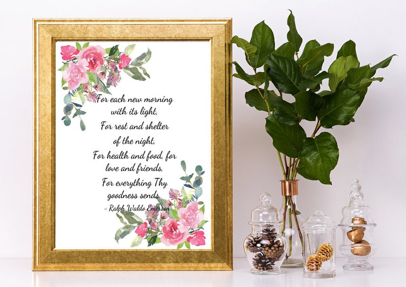 For Each New Morning, Ralph Waldo Emerson Quote, Poem Quote, Prayer ...