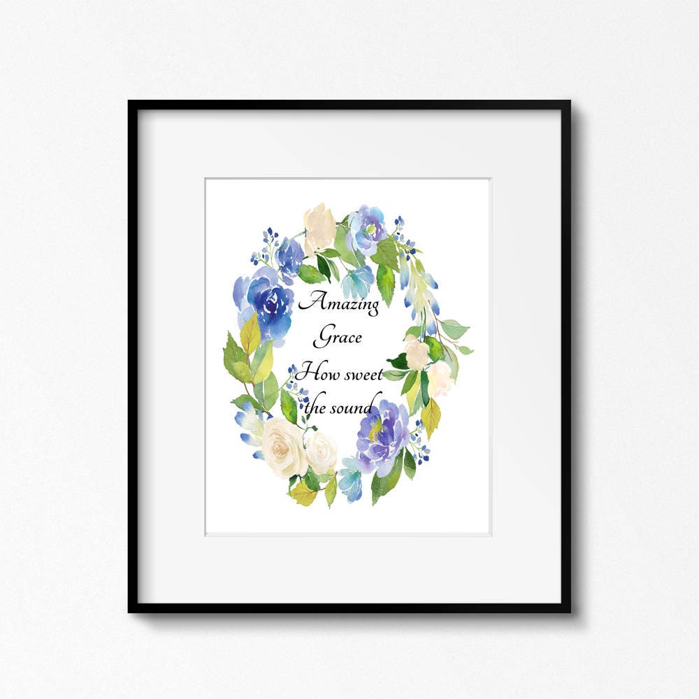Amazing Grace, Hymn Printable, How Sweet the Sound, Amazing Grace Print ...