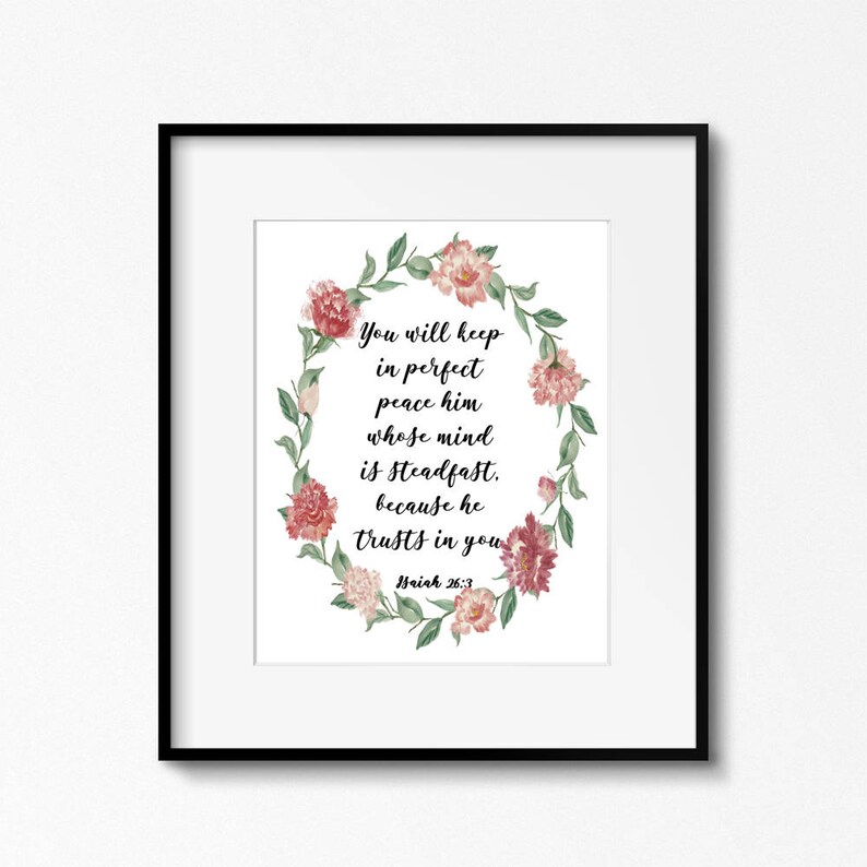 Isaiah 26:3, You Will Keep in Perfect Peace Printable, Isaiah Instant ...