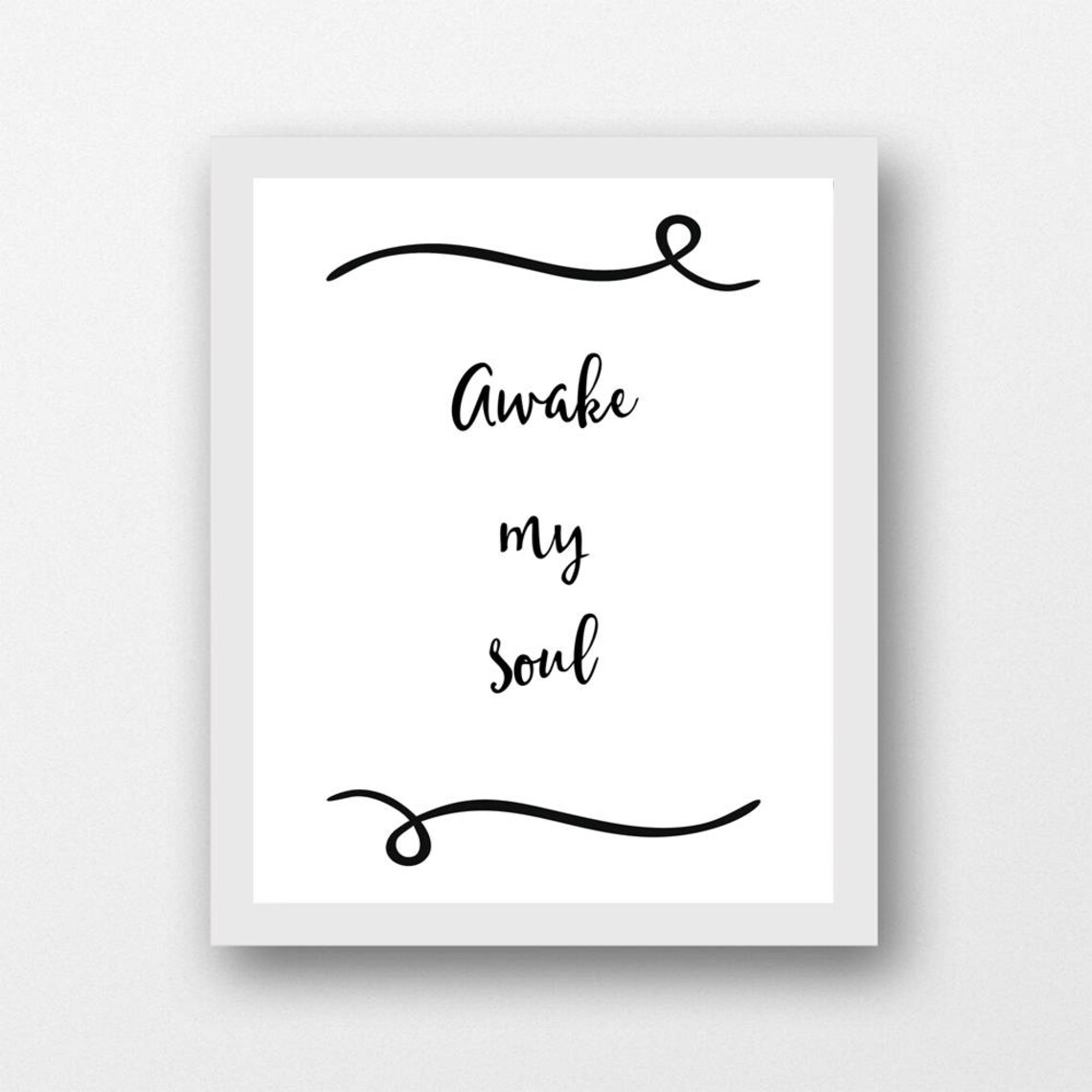Awake My Soul Printable Art, Awake My Soul, Song Print, Black and White ...