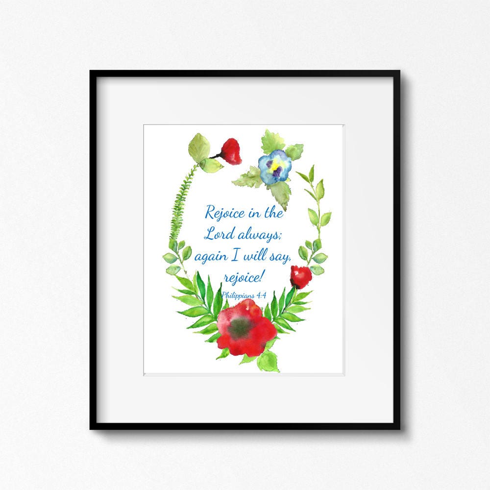 Rejoice in the Lord Always, Philippians 4:4, Digital Scriptures, Bible ...