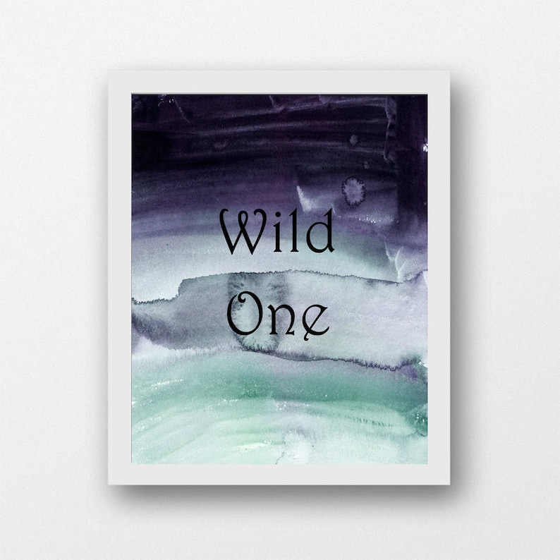 Wild One Quote, Boys Nursery Decor Ideas, Quote Print Instant Download ...