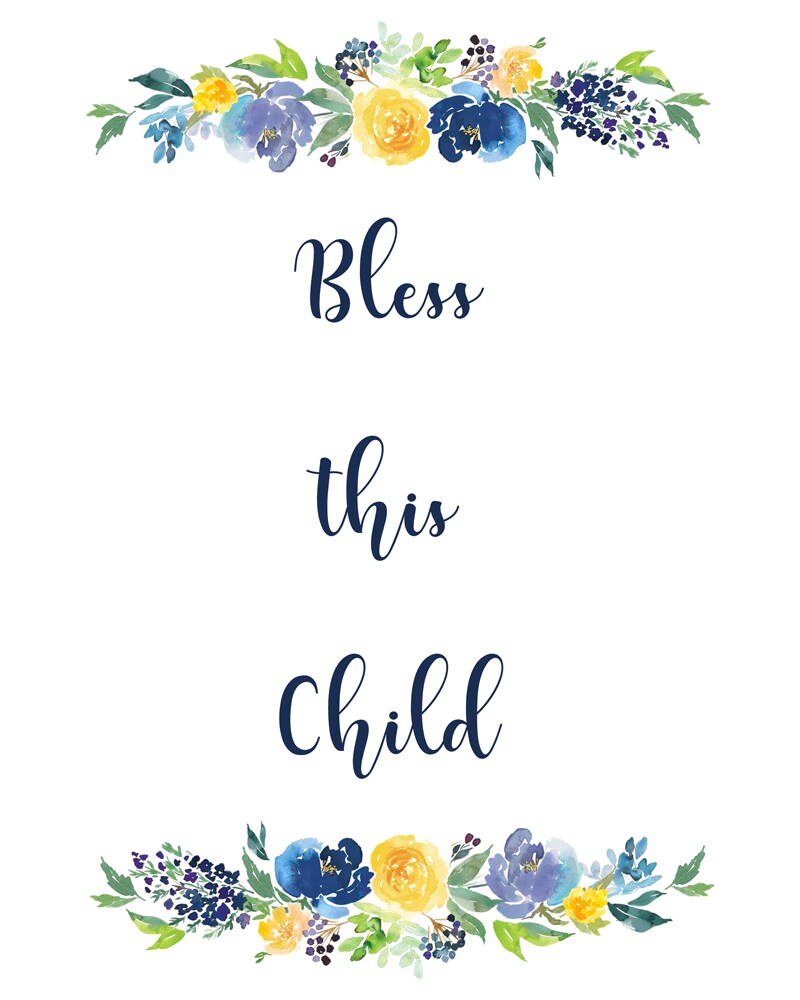 Bless This Child, Blessing Quotes for Children, Printable Nursery Wall ...