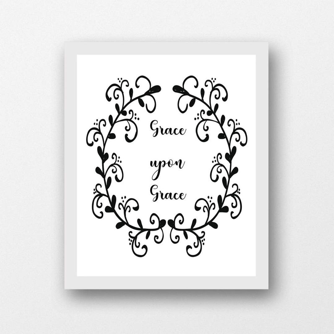 Grace Upon Grace Scripture Printable Printable Wisdom Wall - Etsy
