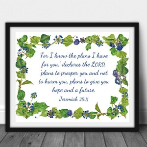 For I Know the Plans I Have for You, Jeremiah 29:11, Graduation Gift ...