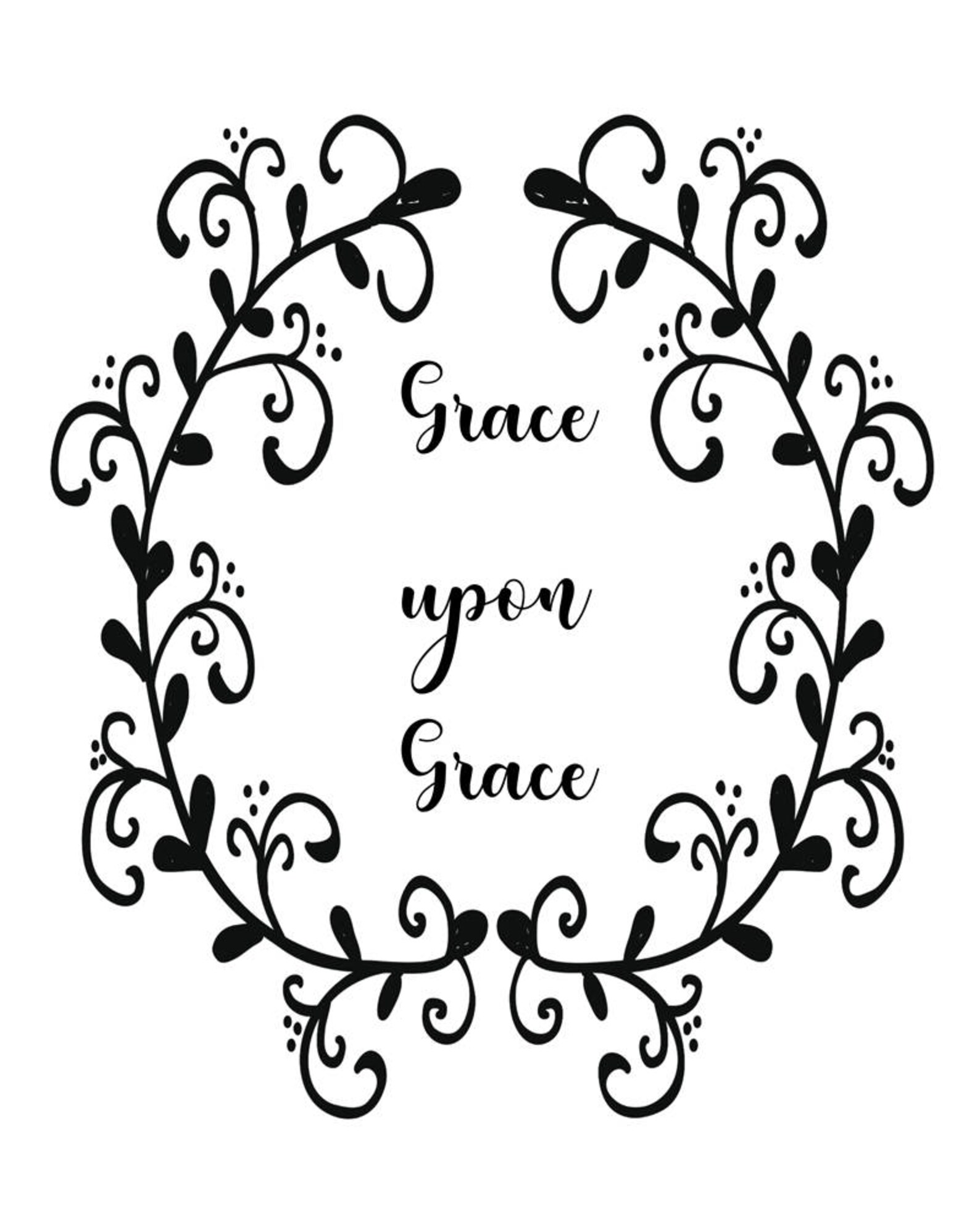 Grace Upon Grace Scripture Printable Printable Wisdom Wall - Etsy
