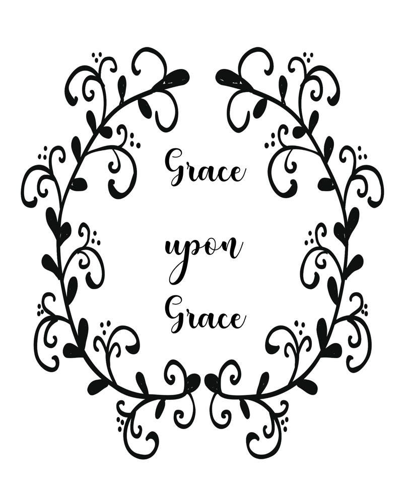 Grace Upon Grace Scripture Printable Printable Wisdom Wall - Etsy