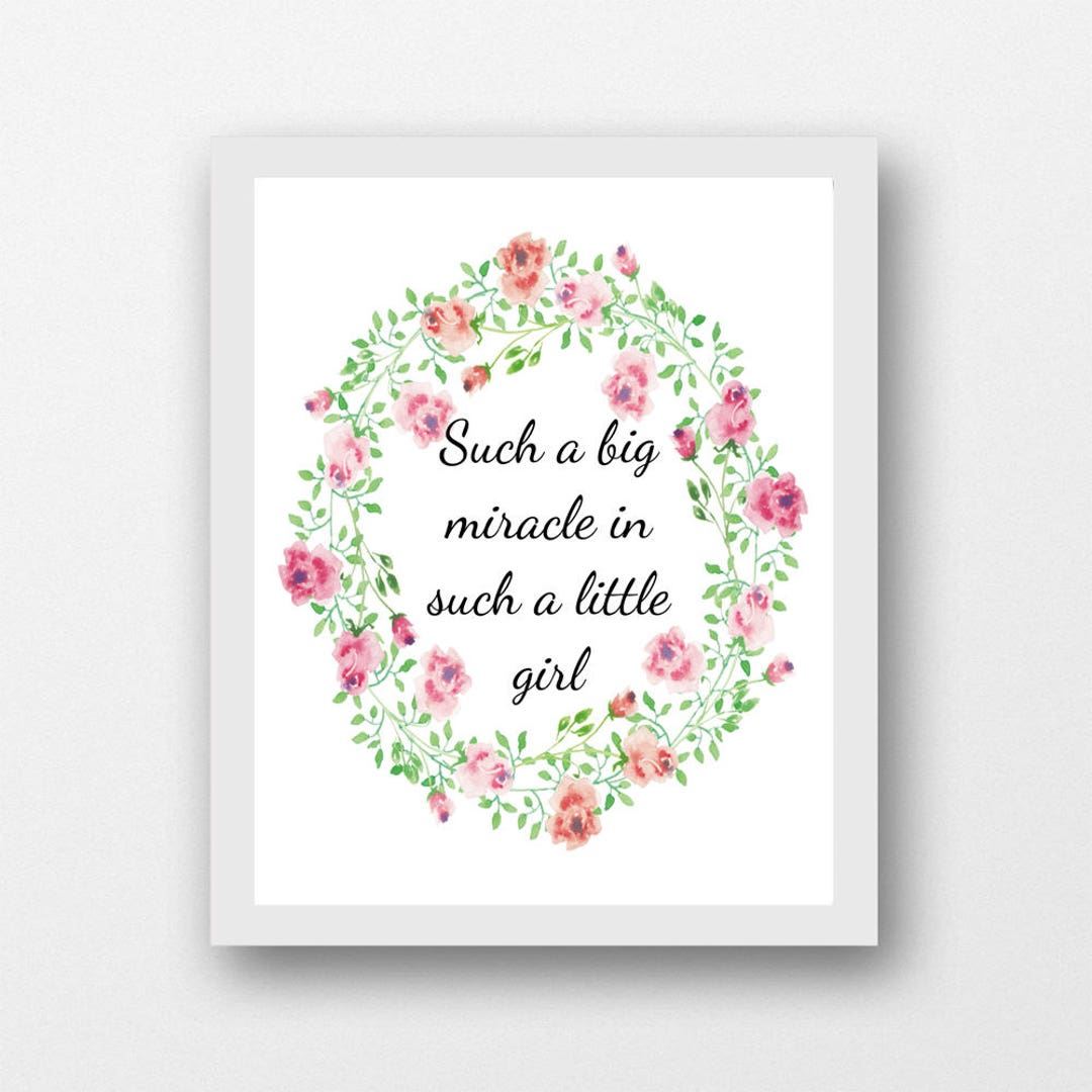 Such a Big Miracle in Such a Little Girl, Granddaughter Gift, Gift for ...