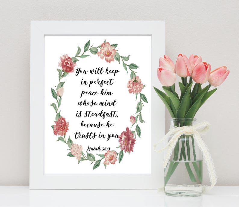 Isaiah 26:3, You Will Keep in Perfect Peace Printable, Isaiah Instant ...