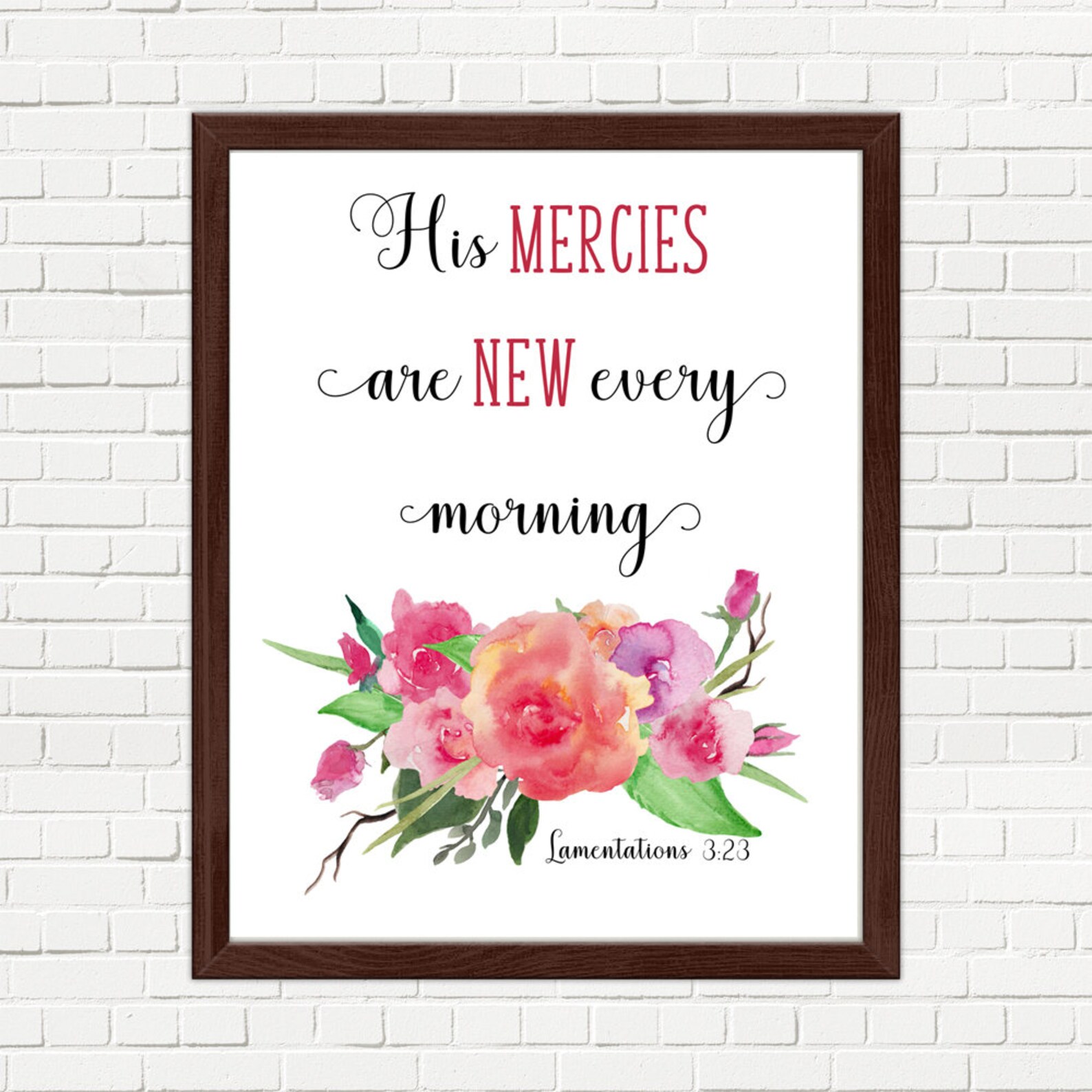 Lamentations 3:23, His Mercies Are New Every Morning, Christian ...