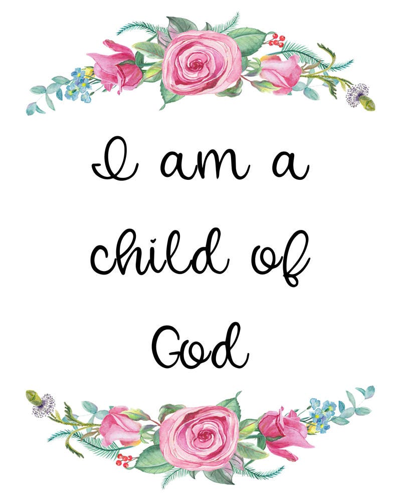 I Am a Child of God Scripture Print Christian Nursery Wall - Etsy