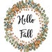Hello Fall Printable, Rustic Fall Decor, Hello Fall Print, Autumn ...
