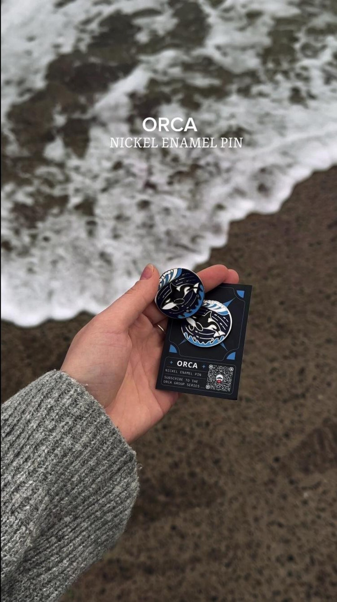 Orca Nickel Enamel Pin - Etsy