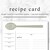 Recipe Card Printable, Large Recipe Card 8.5x11, Recipe Page, Full ...