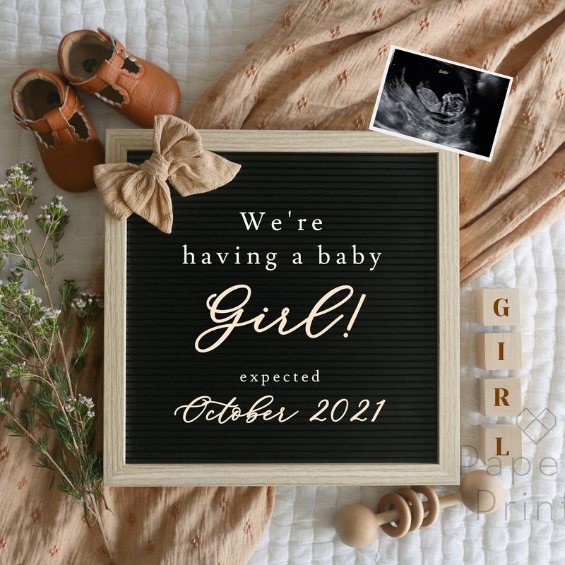Baby Girl Announcement - Etsy