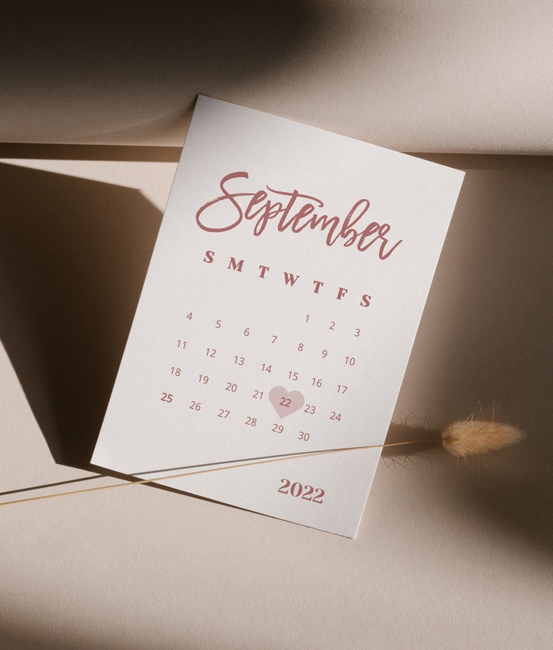 5x7 Due Date Calendar Edit-yourself Baby Due Date Calendar - Etsy
