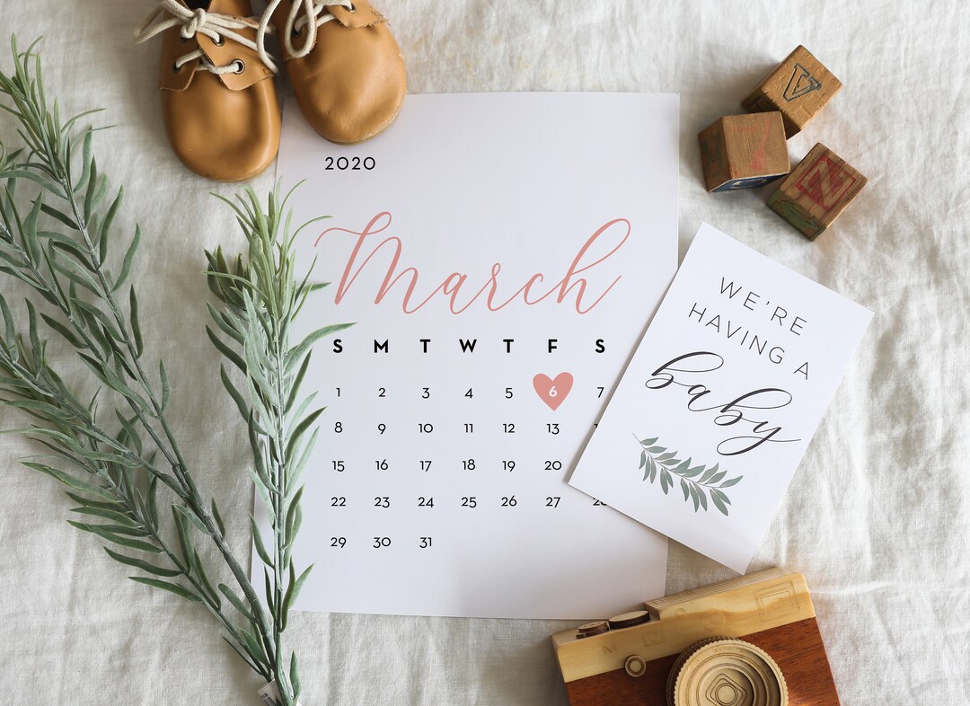Social Media Pregnancy Announcement , Baby Announcement Calendar ...