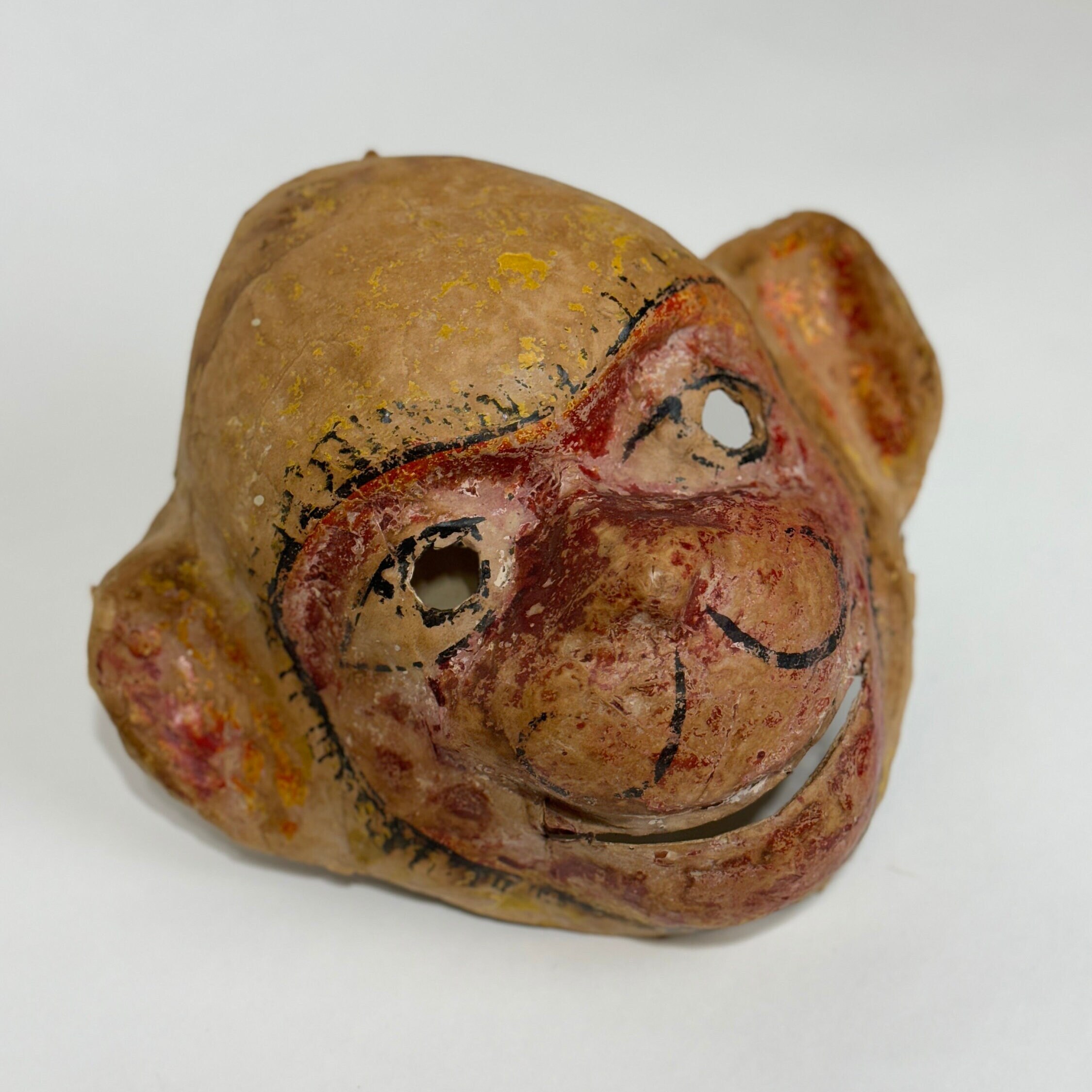 Antique Paper Mache Monkey Mask - Etsy