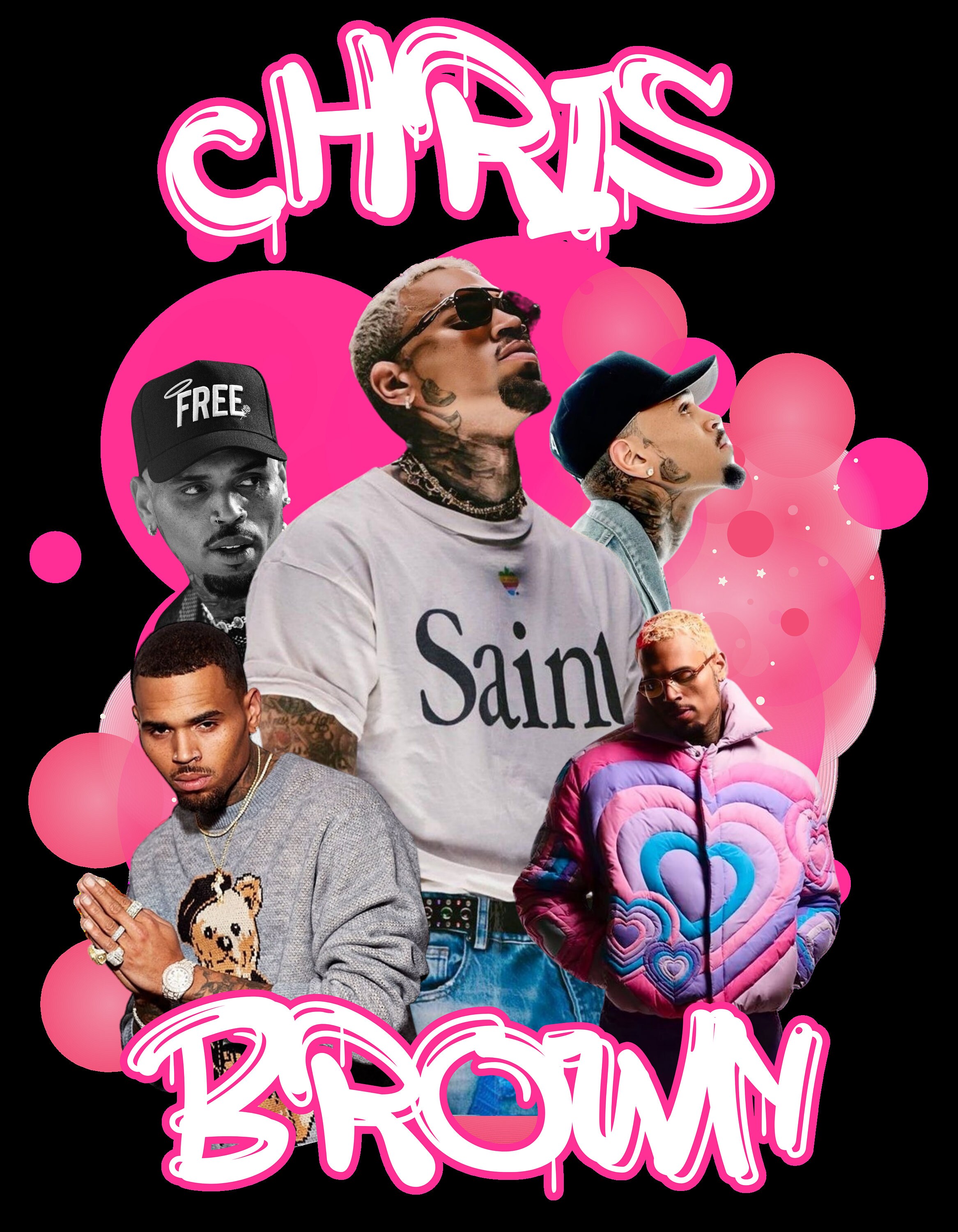 3 PNG Chris Brown, C-breezy,1111 Tour, Bootleg Hip Hop Shirt Design, Chris Brown Homage 90s ...