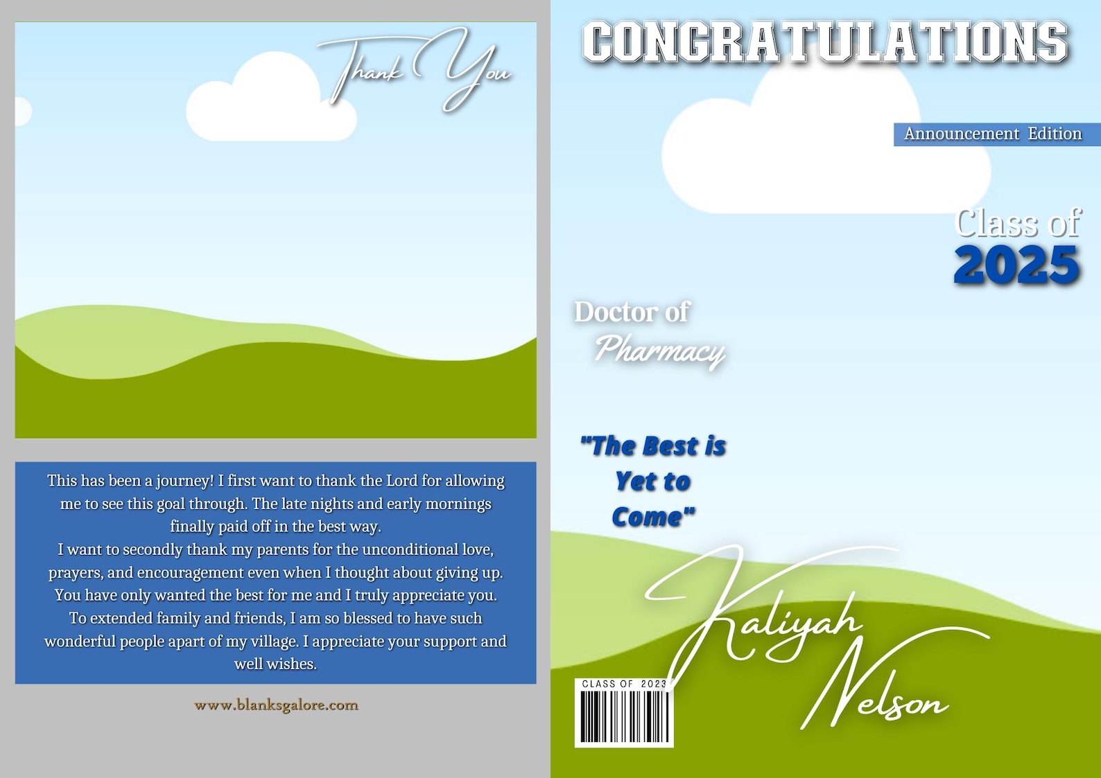 2025 Graduation Magazine Template Canva Editable - Etsy