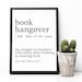 Dorm Room Ideas, Book Lover Gift, Book Hangover Poster, Dorm Room Decor ...