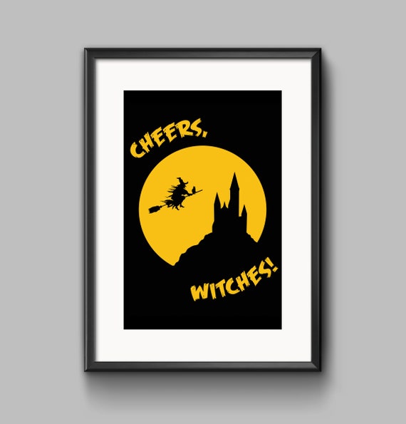 Cheers Witches Sign Funny Halloween Signs Cute Halloween | Etsy