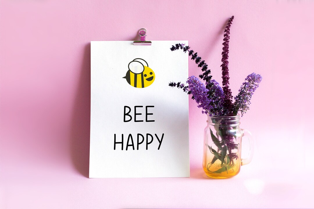 Impressions Bee Happy, Affiche Bee Happy, Poster Bee Happy, Décoration ...