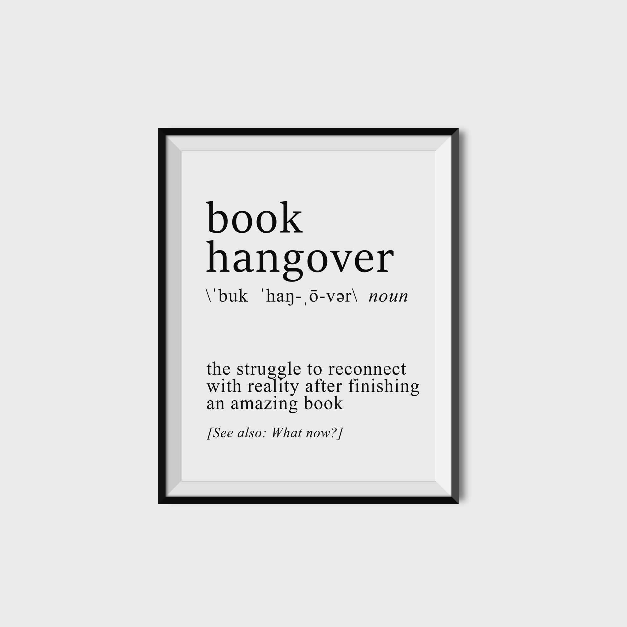 Dorm Room Ideas, Book Lover Gift, Book Hangover Poster, Dorm Room Decor ...