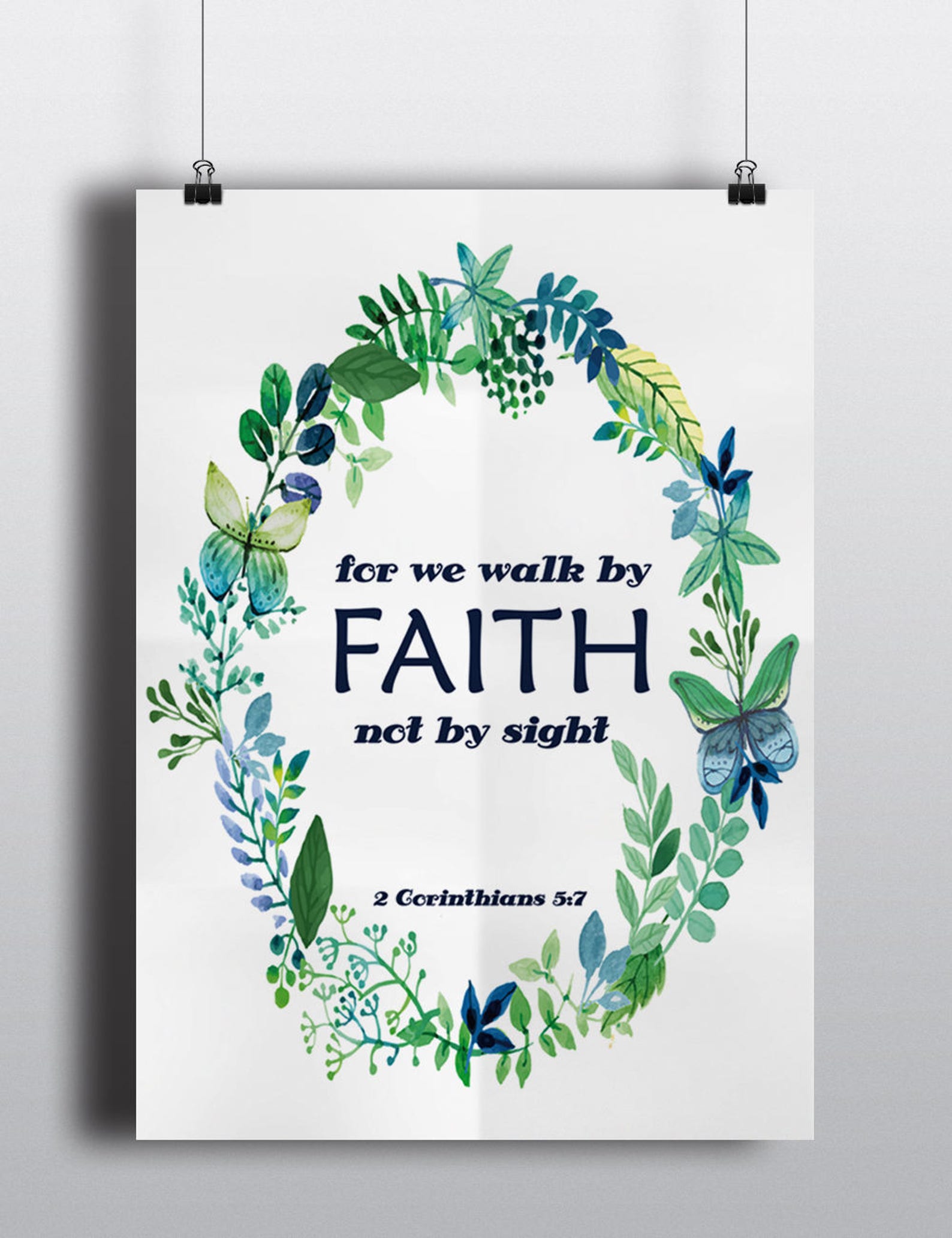 Bible Quote Art, Christian Wall Art, Dorm Room Decor, Bible Verse Wall ...