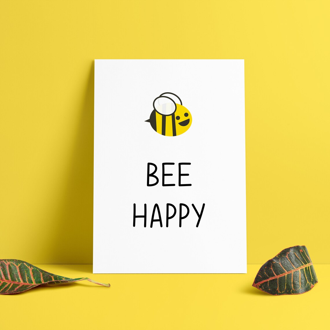 Impressions Bee Happy, Affiche Bee Happy, Poster Bee Happy, Décoration ...