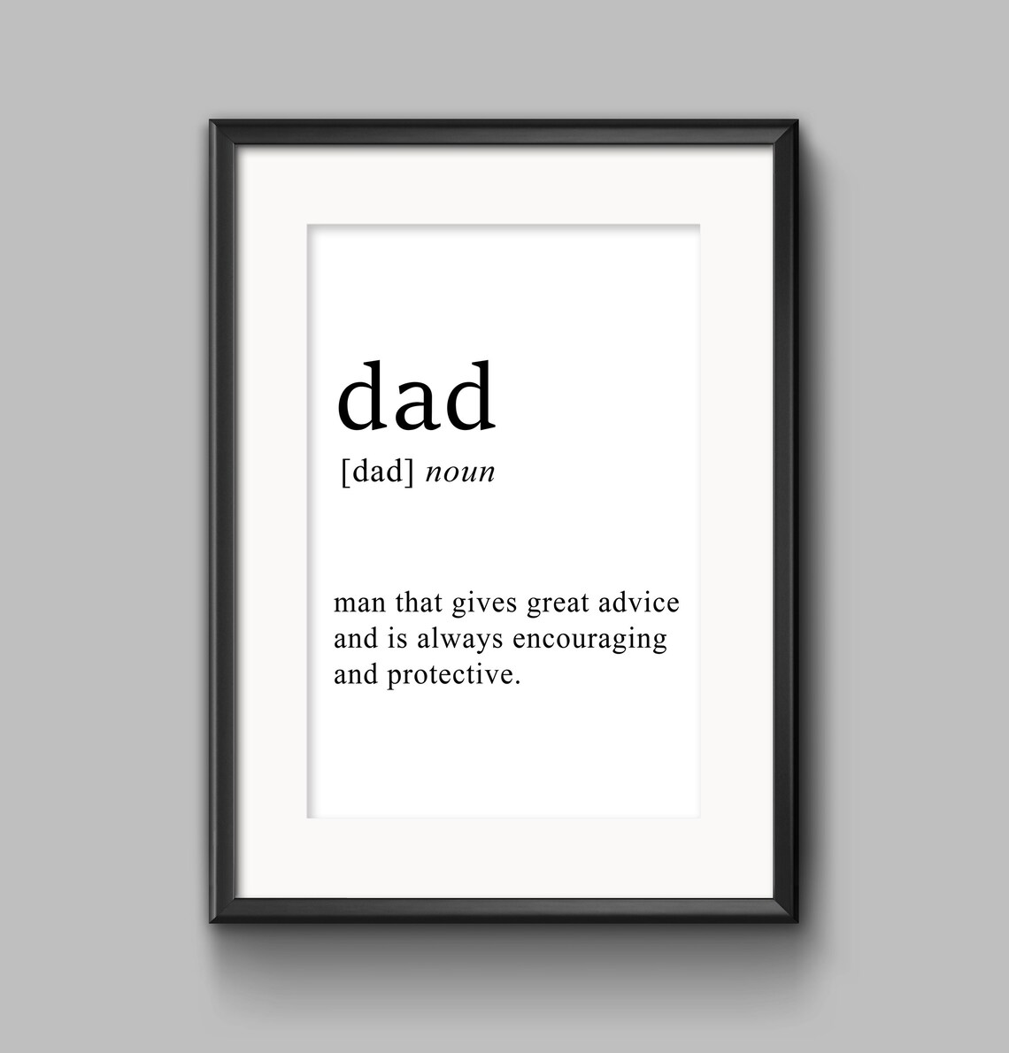 Dad Definition Poster, Dad Print, Father Birthday Gift, Birthday Gift ...